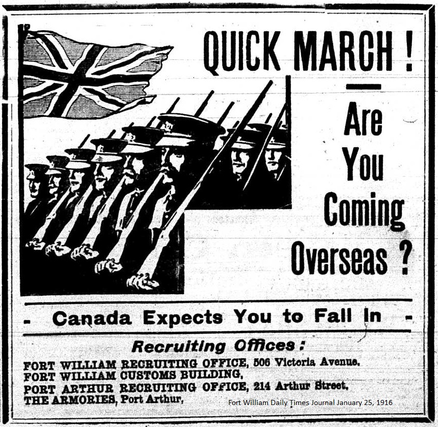 Recruitment Advertisement – FWTJ January 25, 1916 – World War One ...